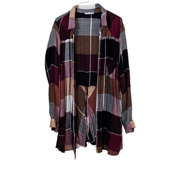 Dex | Tops | Womens Dex Long Sleeve Button Down Plaid Shirt Multi Size ...